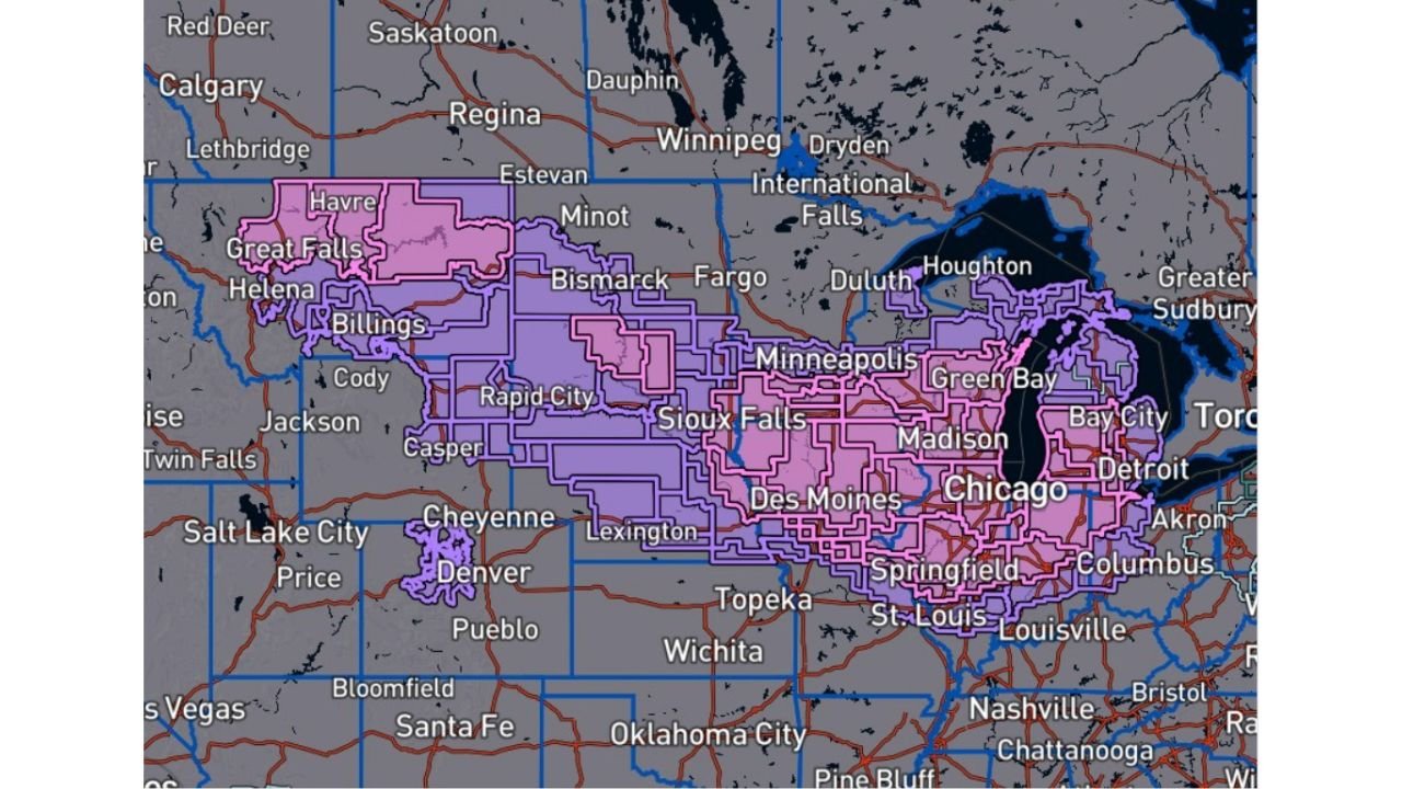 Massive Winter Storm Spreads From Montana to Chicago With 9–15 Inches ...