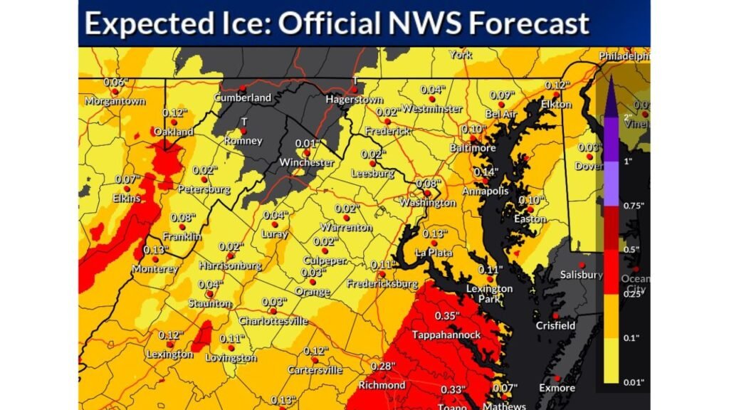 Hazardous Sleet and Freezing Rain Slam Washington D.C., Maryland, and ...