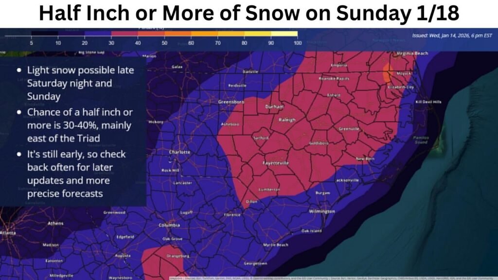 North Carolina Snow Watch: 30–40% Chance of Measurable Snow Near ...