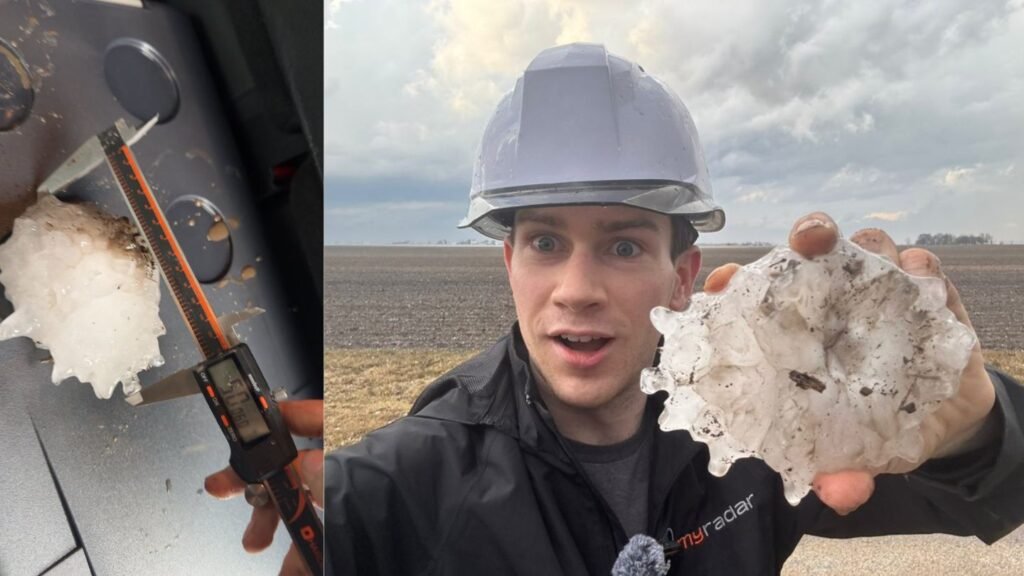 Illinois Shatters State Record as Massive 5-Inch Hailstone Discovered ...